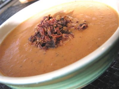 🏅 Zuppa cotta di fuoco cremosa di pomodoro e pancetta