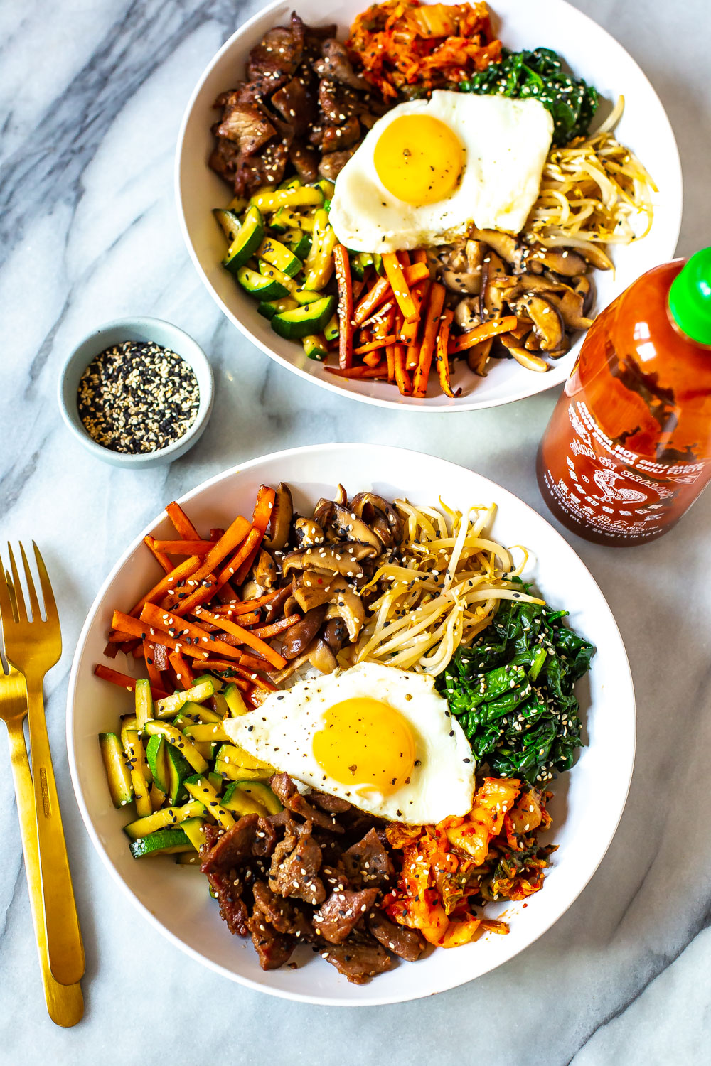 🏅 Receita coreana de Bibimbap de 30 minutos